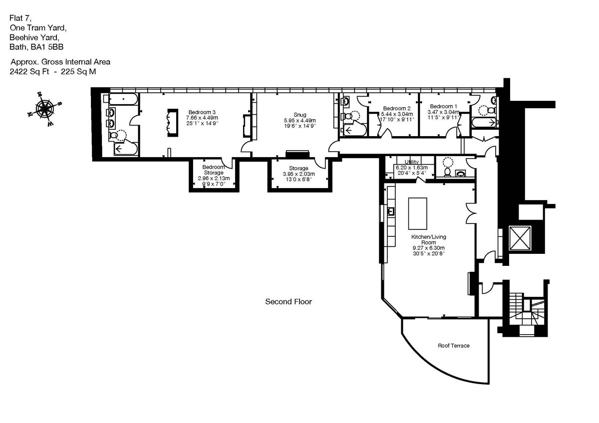 penthouse for sale in Apartment 203, The Tramshed, Beehive Yard, Bath ...