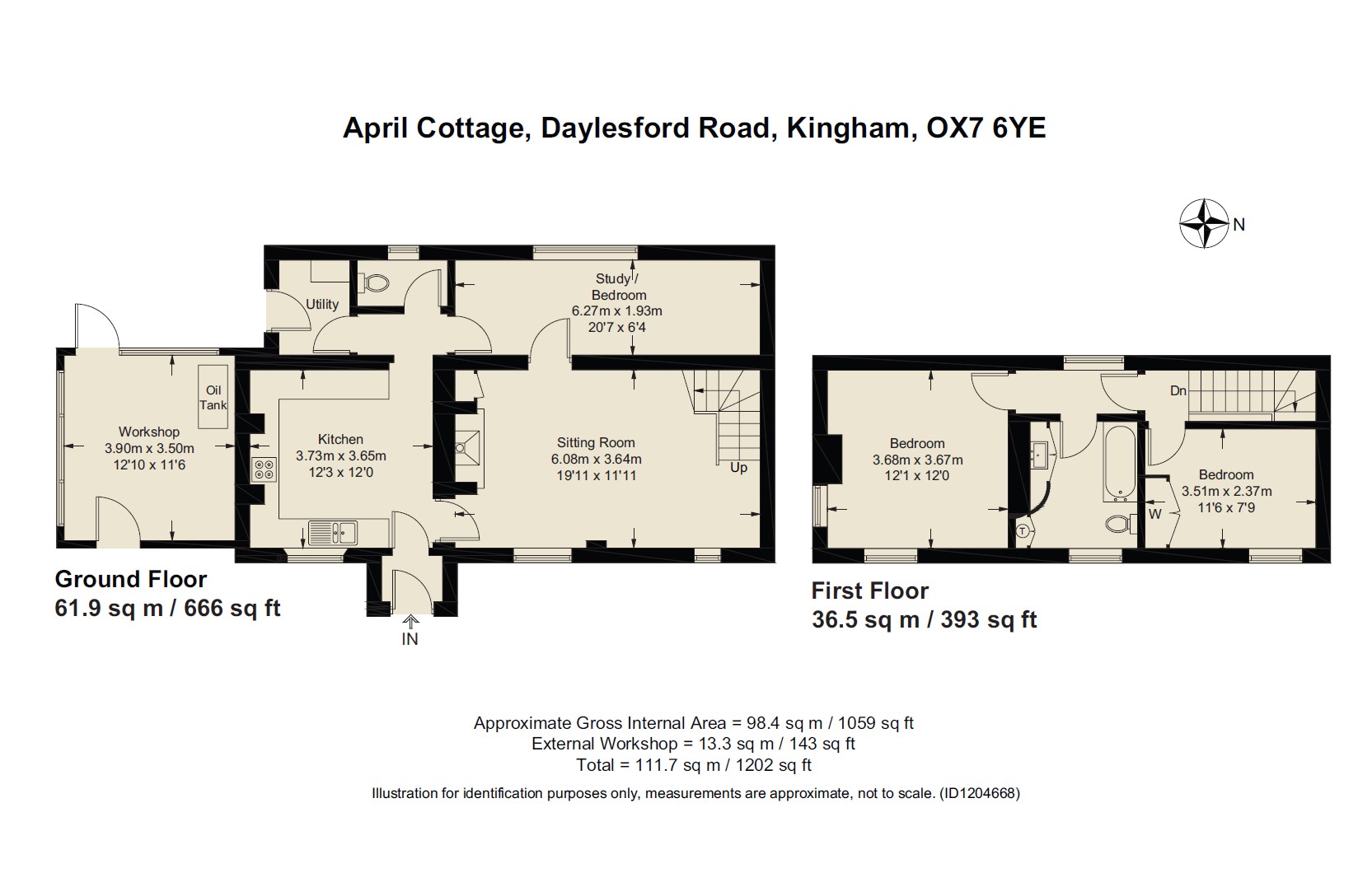 Daylesford Road, Kingham, Chipping Norton, Oxfordshire OX7, 2 bedroom ...