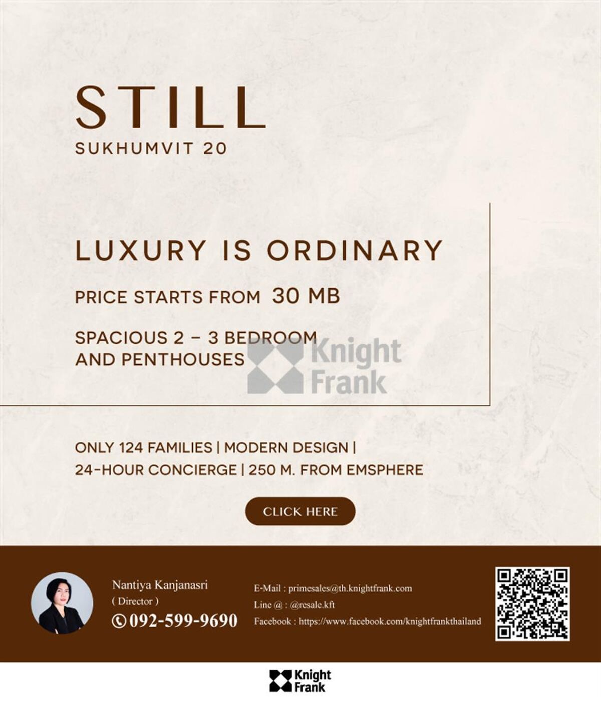 condominium for sale in Asoke, STILL Sukhumvit 20, 85 sq.m - thrspstan1415 | Knight Frank Hong ...